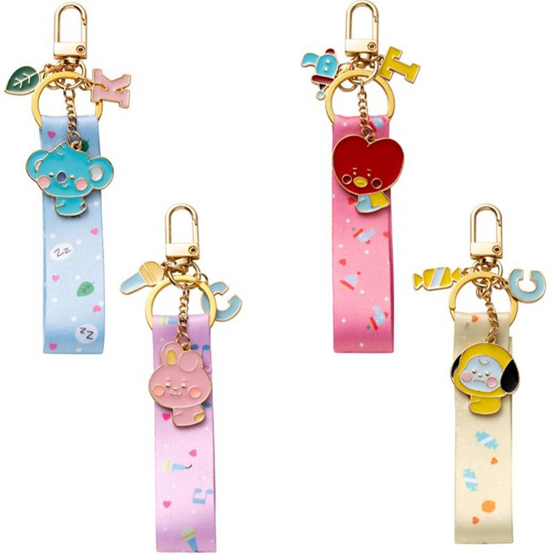 NEW KPOP BTS BT21 Baby Keychain Cartoons Pendant Cute Key Chain CHIMMY COOKY KOYA TATA Key ring ...