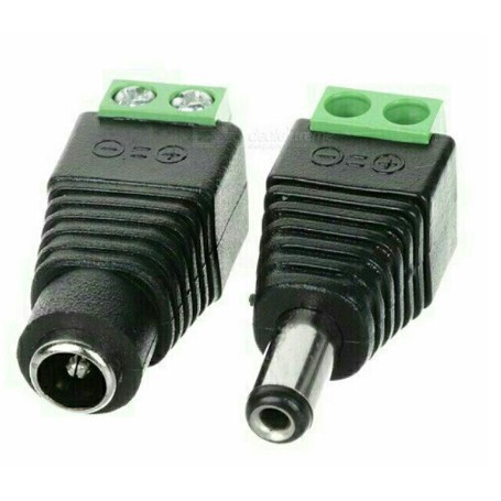 12V DC Male & Female Power Balun Plug Connector，DC Jack Adapter Female ...