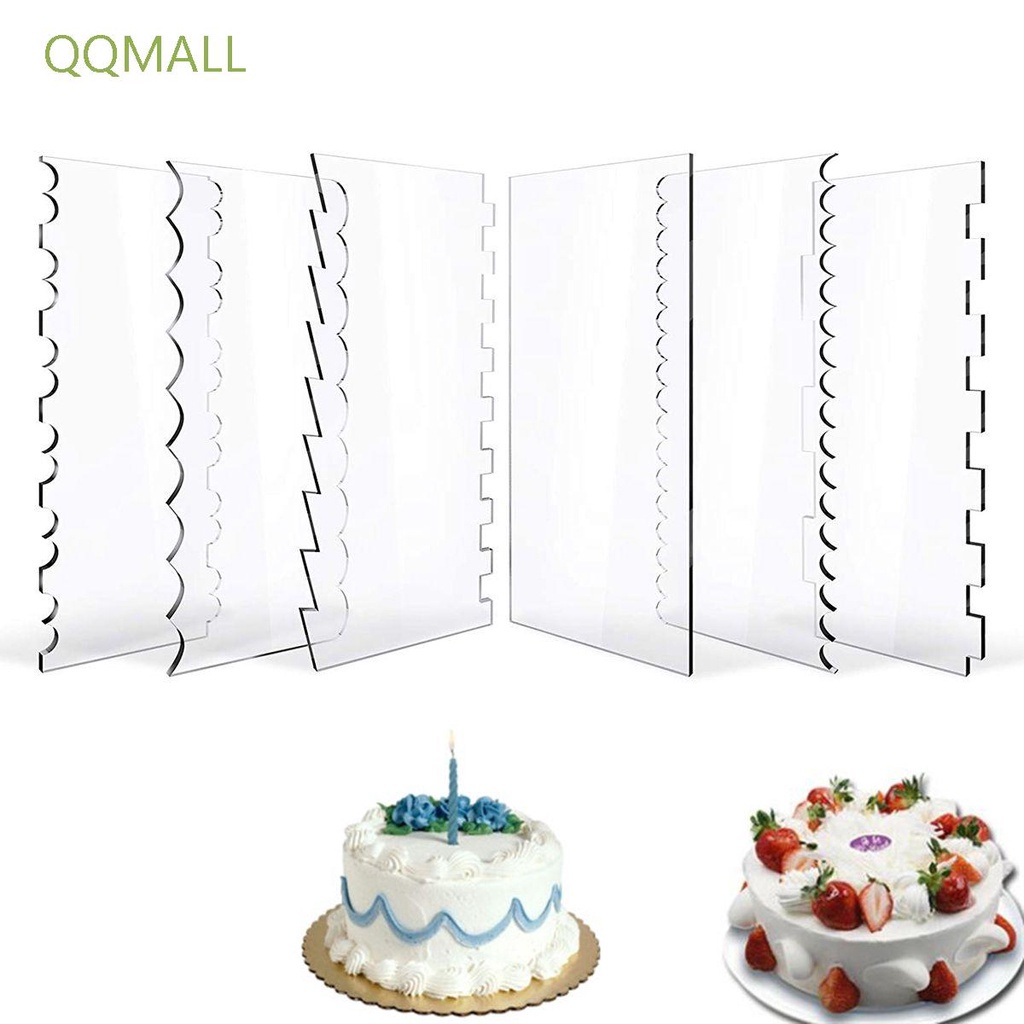 QQMALL Fondant Contour Comb Frosting Cake Decorating Tool Cake Scraper ...