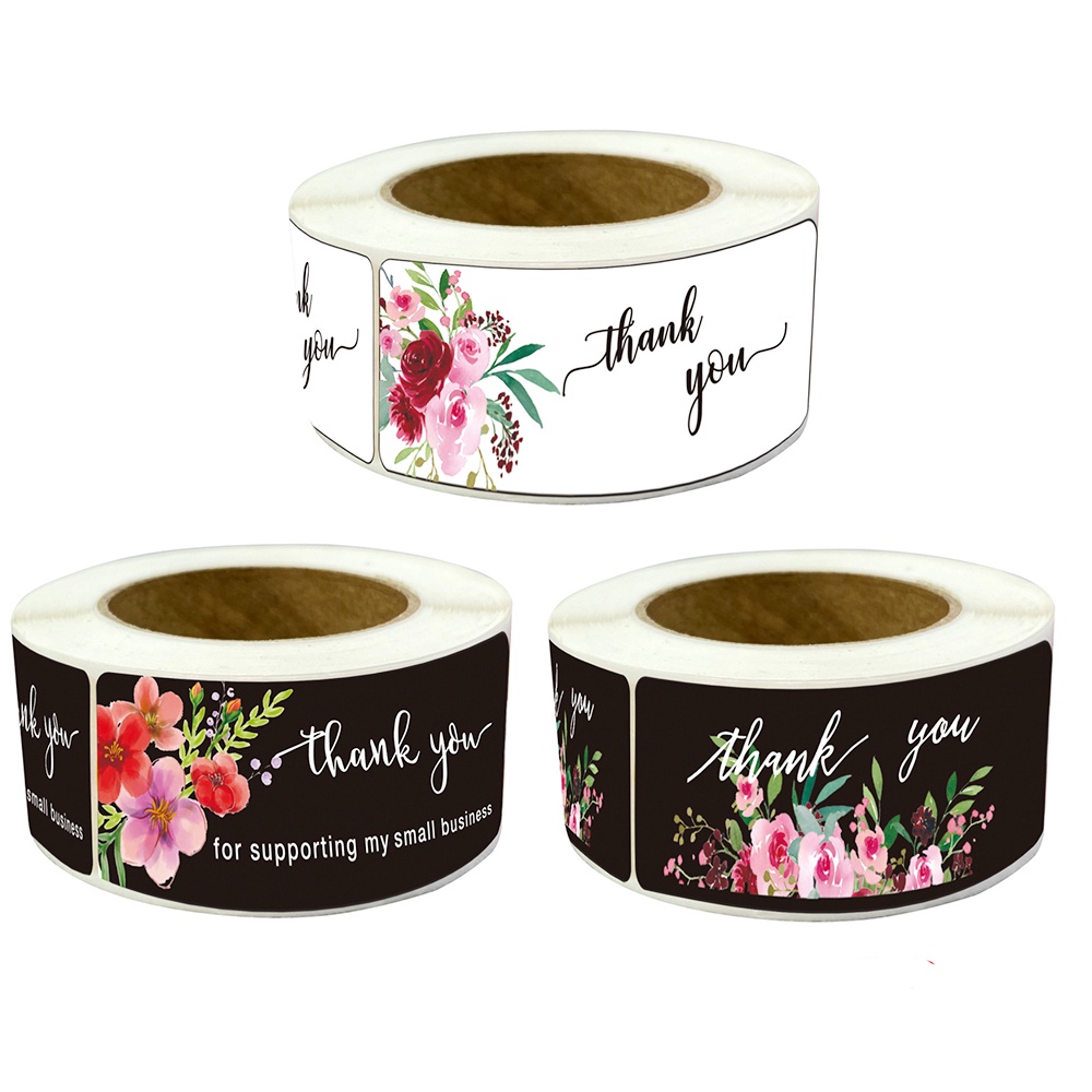 120 Pcs/roll 2.5x7.5 Cm Thank You Sticker Sealing Labels For Baking ...