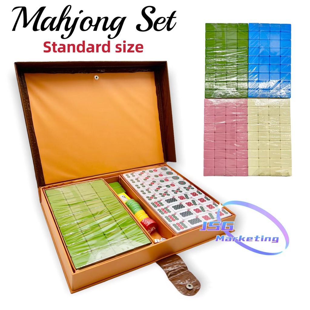 MAHJONG SET (BLUE,GREEN,IVORY WHITE,YELLOW) #6.4 | Shopee Philippines