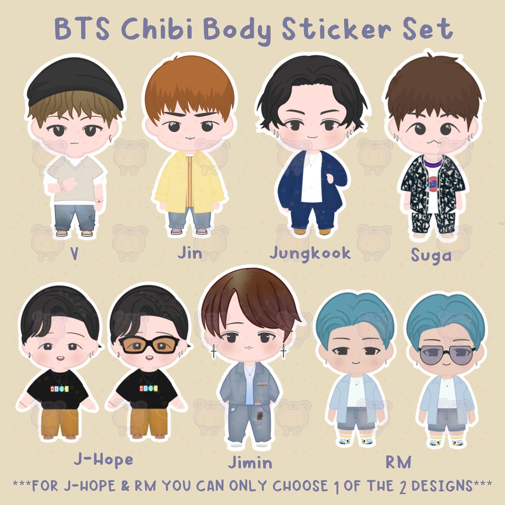 BTS CHIBI BODY DYNAMITE STICKER SET | Shopee Philippines