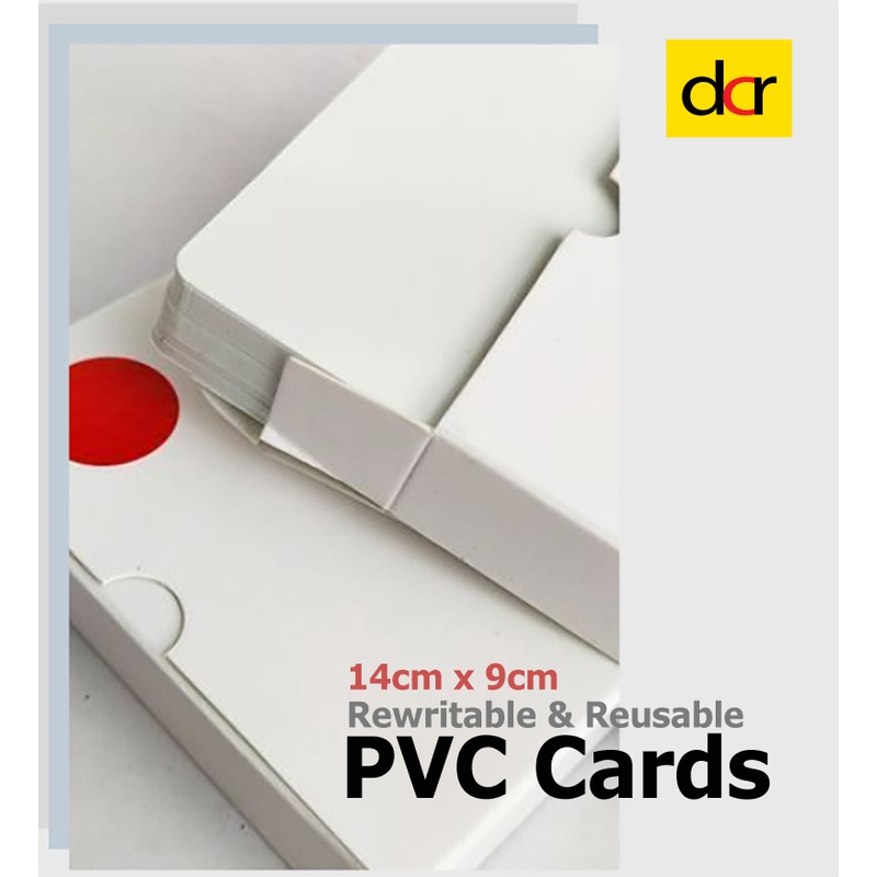 DCR DIY Blank PVC Erasable Card, Round Edge 0.5MM, Blank Plastic Card ...