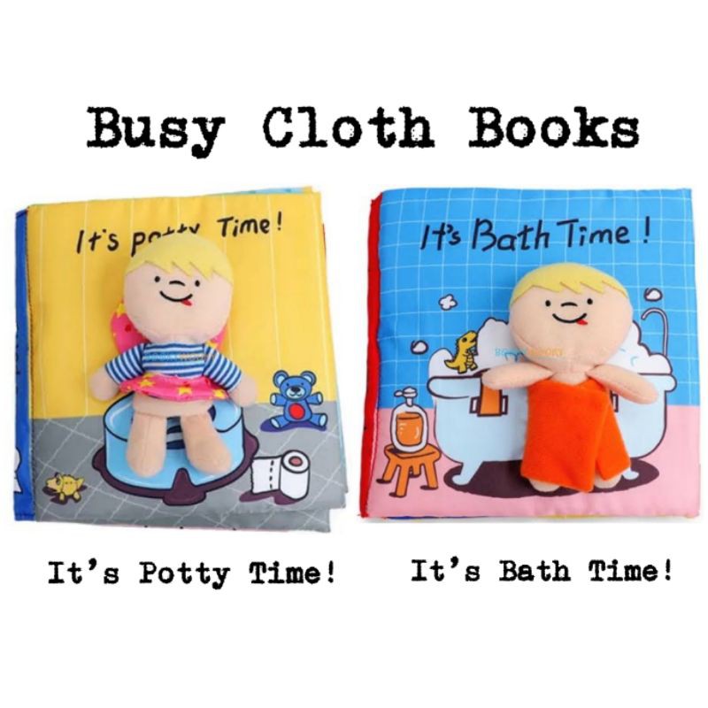 Interactive Busy Book Cloth Book with Doll It's Bath Time It's Potty ...