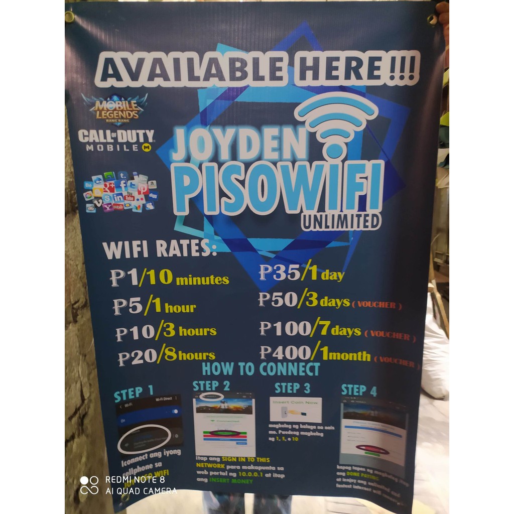 Tarpaulin for Pisowifi/ Waterproof Sticker for Vendo Box | Shopee ...