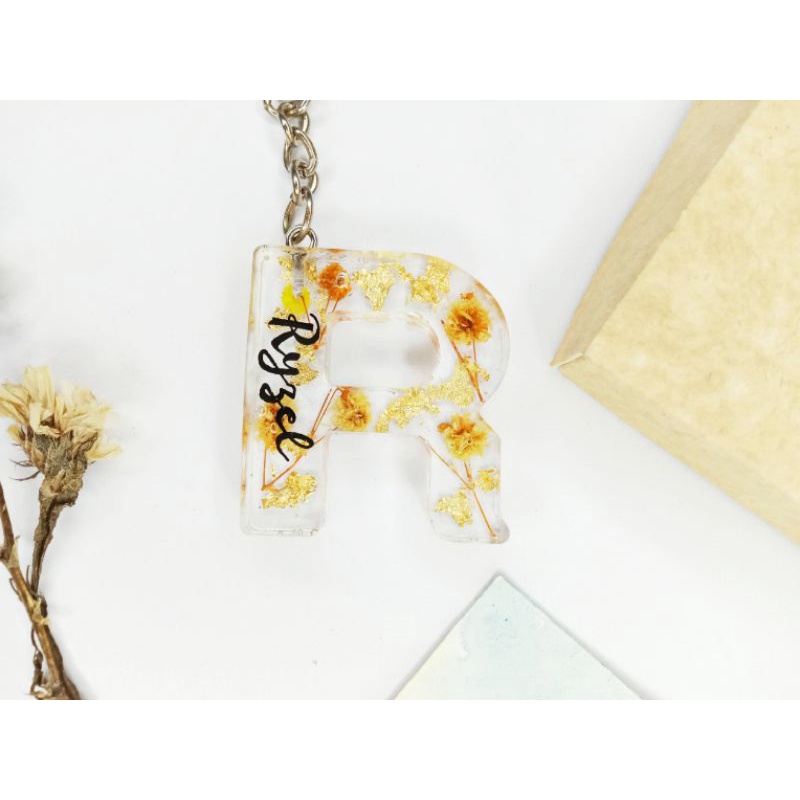 Resin Letter Keychain by Otcha / CLEAR DESIGN (Random design) | Shopee ...