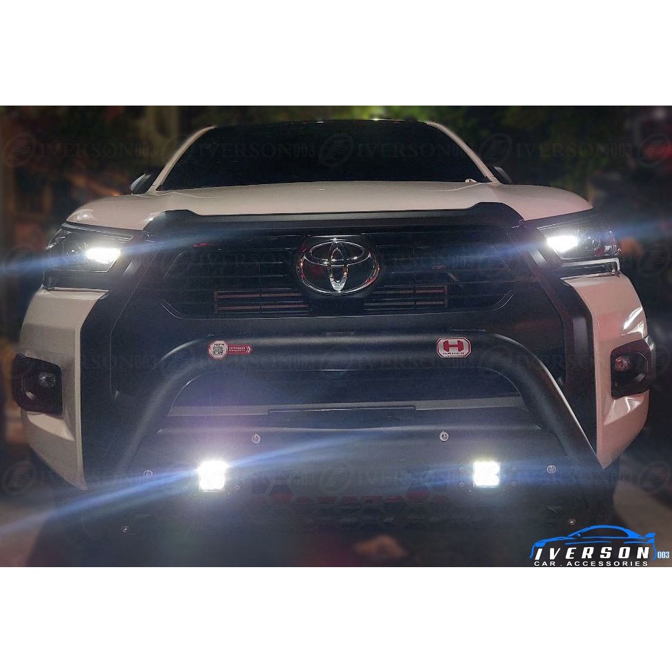 HAMER Storm Series Bull Bar Hard Bumper Protection Nudge Bar with LED ...