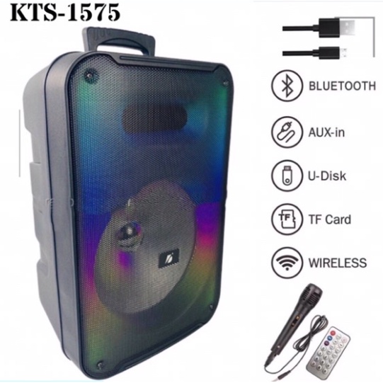KTS-1575 super bass portable BT wireless bluetooth speaker 12 inch ...