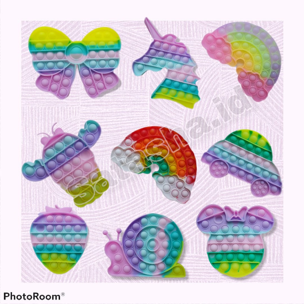 Pop it ter Kids Toys Pop it Tie dye, Plain, rainboW | Shopee Philippines