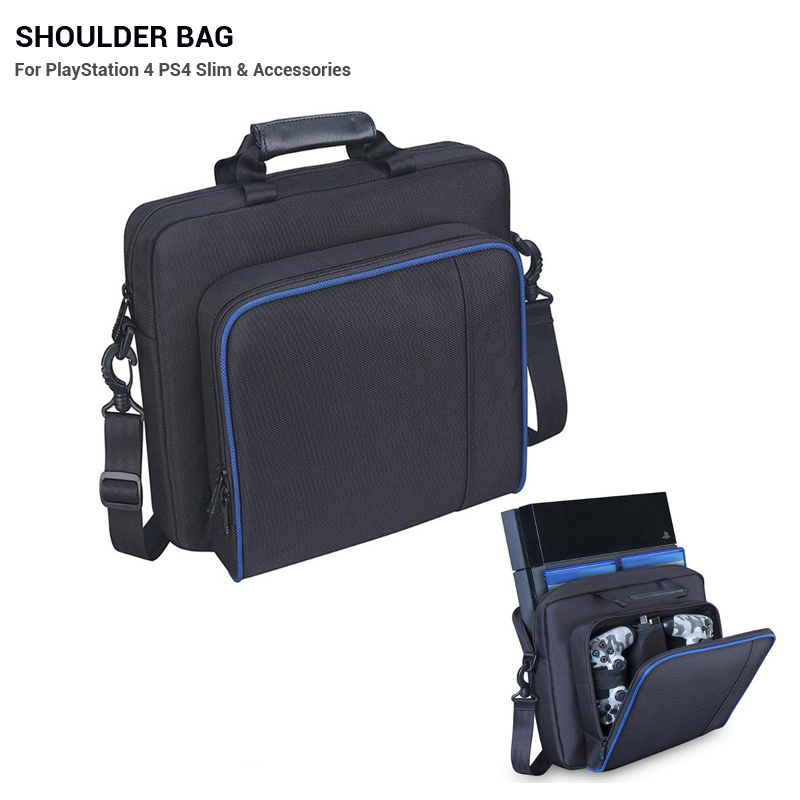 For PlayStation 4 Game Console Storage Bag Carrying Case Handbag Zipper for Sony PS4 Slim ...