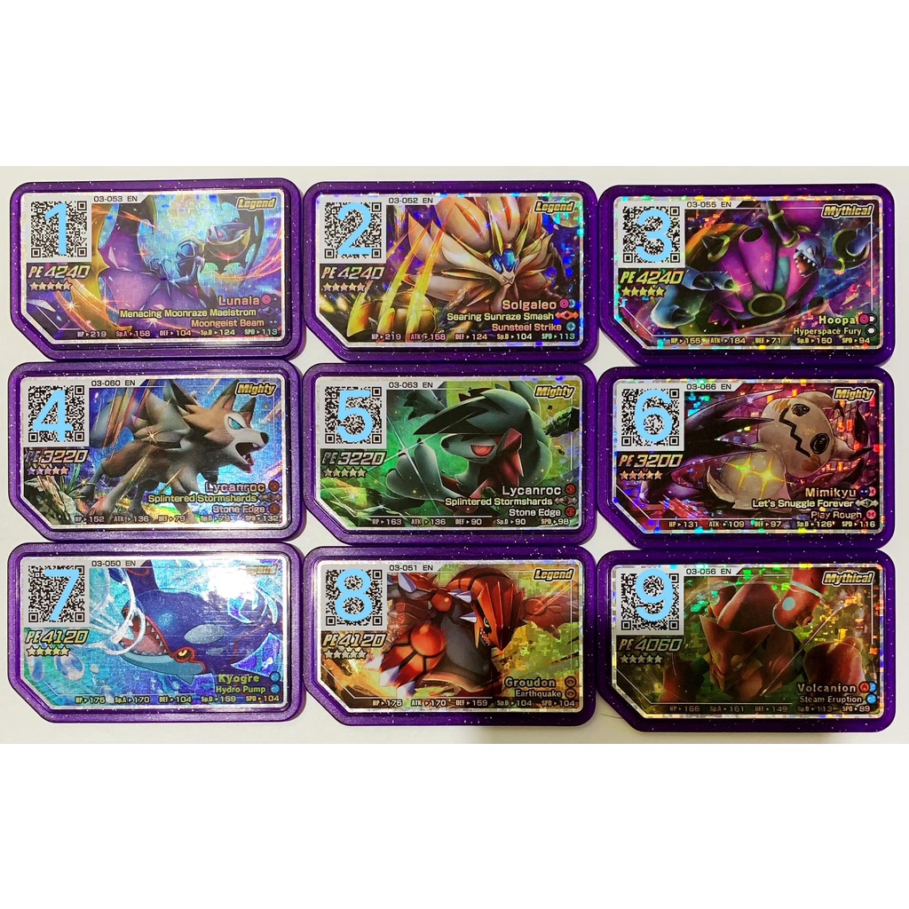 Pokemon Gaole Part 3 Full Set 5 Super Powerful Monsters Scannable N ...