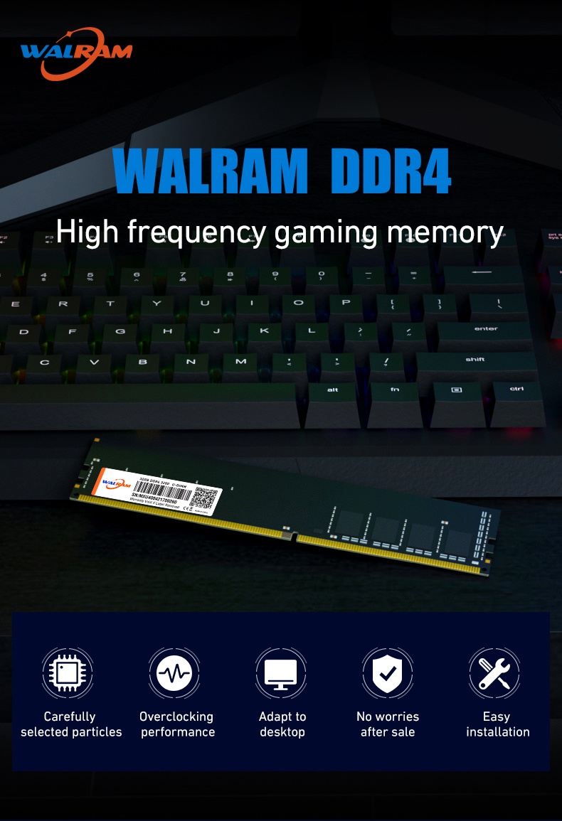 WALRAM 4GB 8GB 16GB Desktop RAM DDR4 2133MHz 2400MHz 2666MHZ 3200MHZ ...