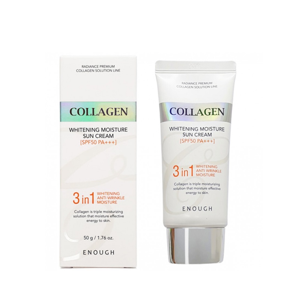 enough collagen 3 in1 sun cream SPF50+/PA+++ 50g | Shopee Philippines