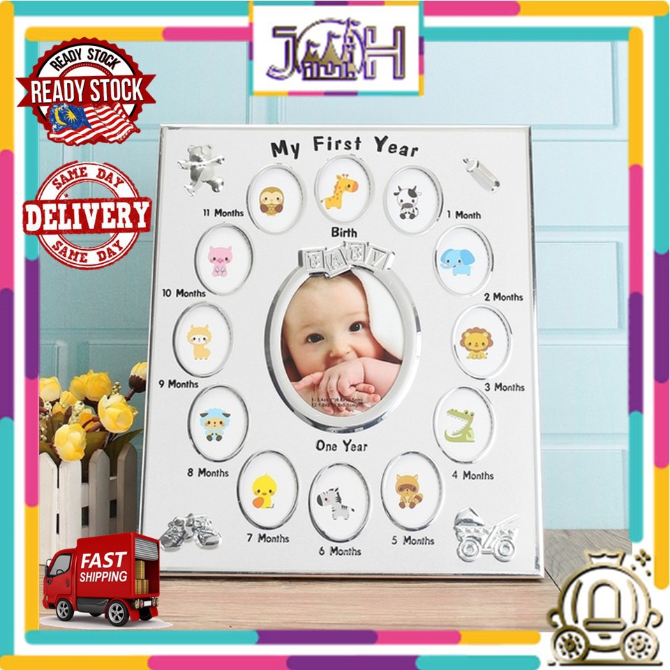 My First Year Baby Photo Picture Collage Frame 12 Months Birth ...