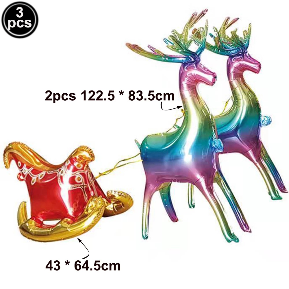 Christmas Inflatable Standing Deer Balloons Elk Sled Balloons for Kids ...