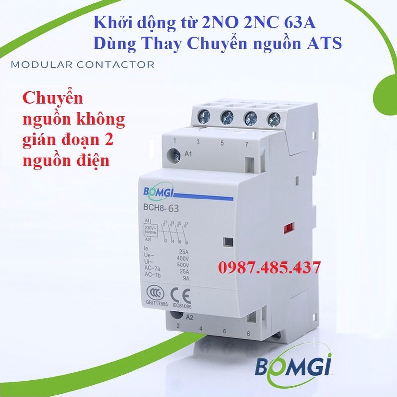 Contactor 2NO 2NC 100A - Switch ATS Power Uninterrupted Using 63A 2NO ...