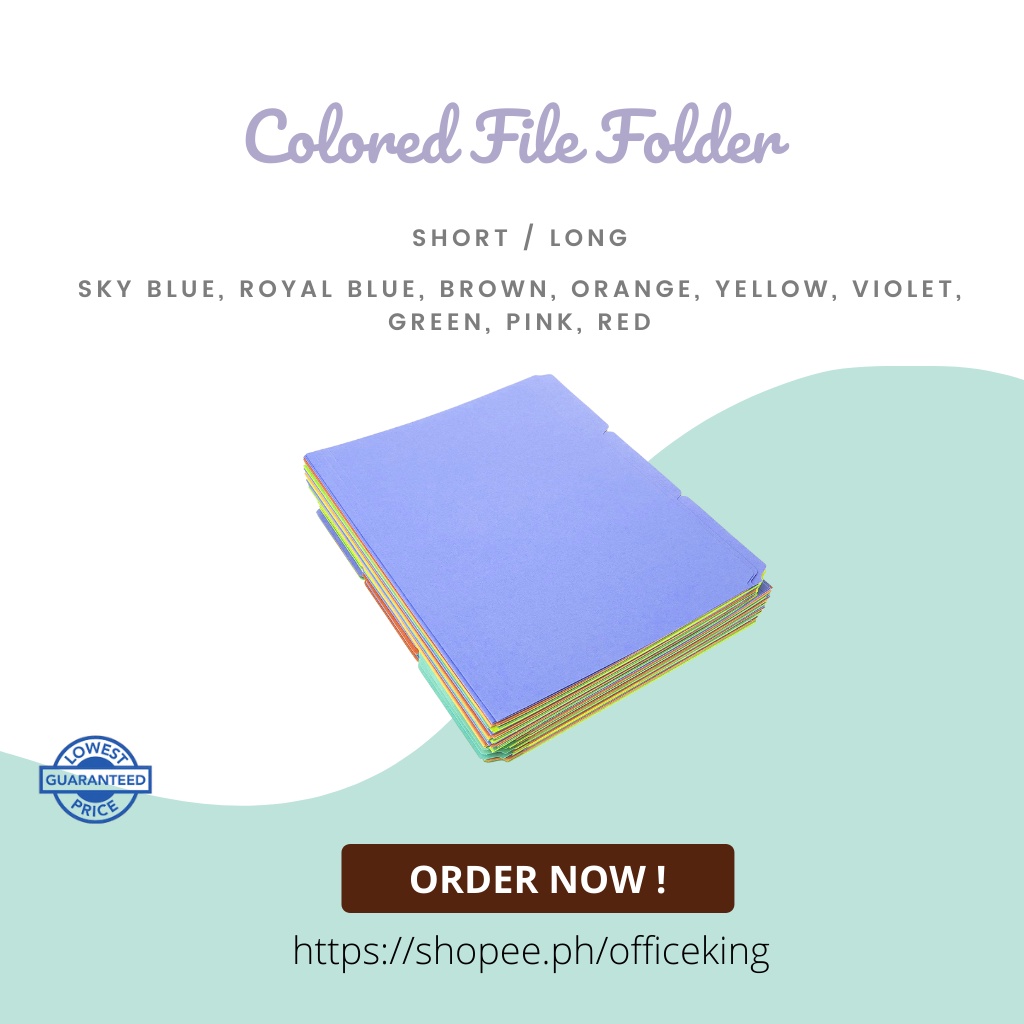 Colored File Folder Short and Long per piece | Shopee Philippines