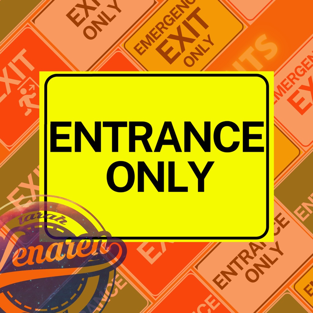 ENTRANCE EXIT ONLY EMERGENCY EXIT Laminated Sign Board A4 Signage ...