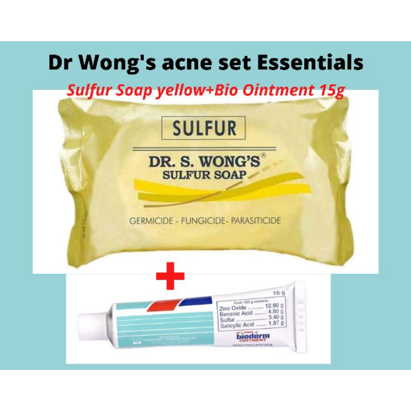 Dr. Wong's Sulfur Soap yellow 135g+bioderm ointment 15g | Shopee ...