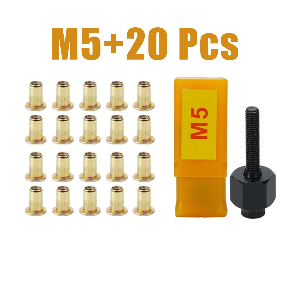Hand rivet nut head 21PCS business hand lamp M3-M12 nut rivet tool ...