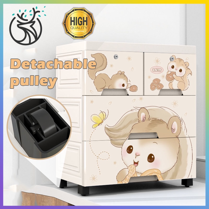 home lifeChest Of Drawers Plastic Drawer Storage Cabinet Bedside Table ...