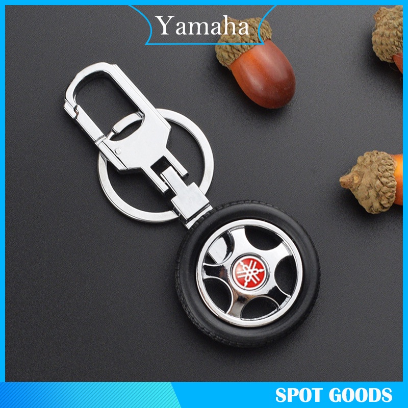 Yamaha Car Logo Keychain Tire Wheel Key Rings Car Styling Metal Keyring ...