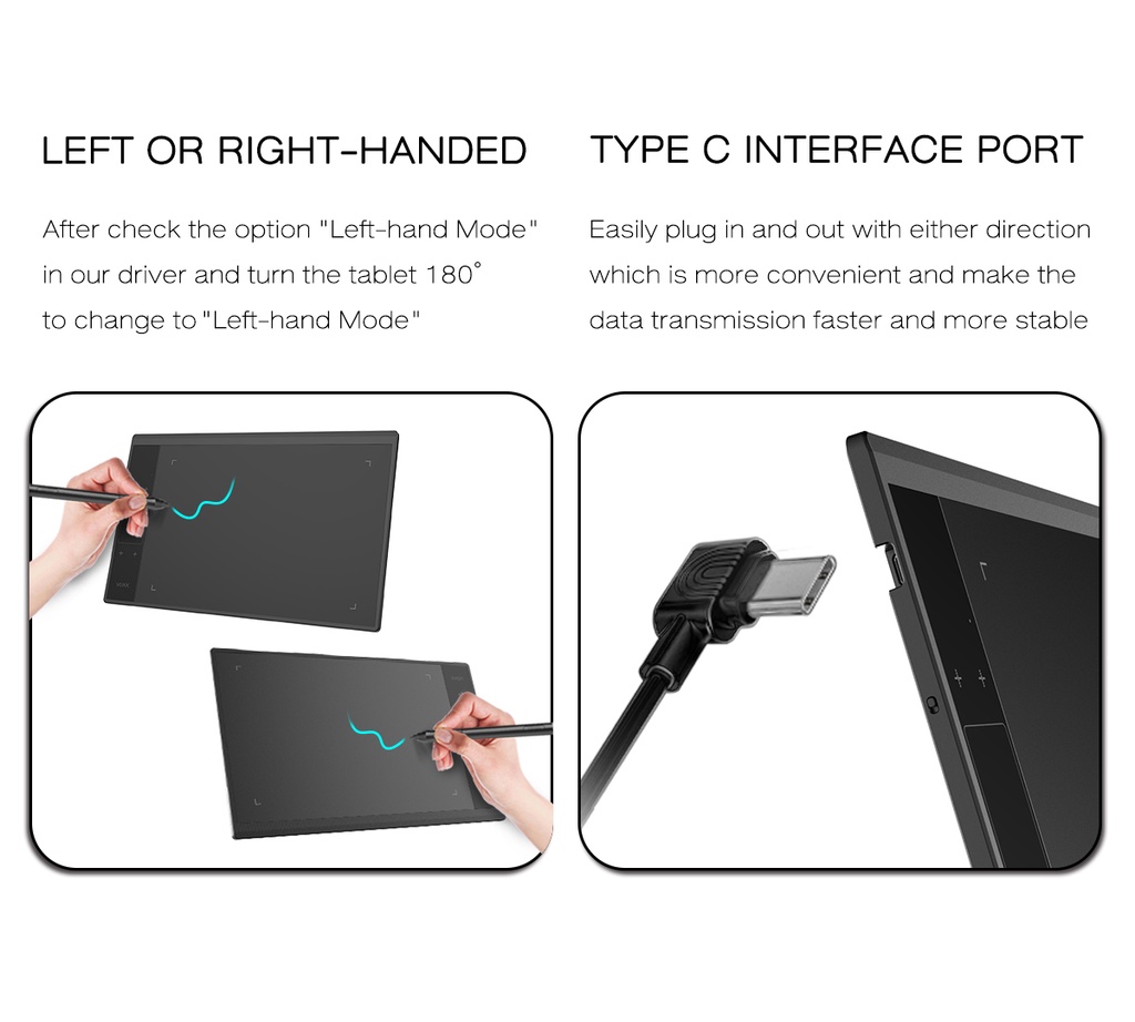 VEIKK A30 V2 Drawing Tablet 10*6 inch Pen Tablet with 8192 level ...