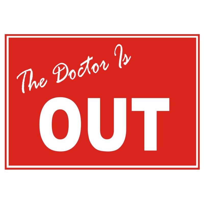 establishment signage a4 signage lunch break available the doctor is ...