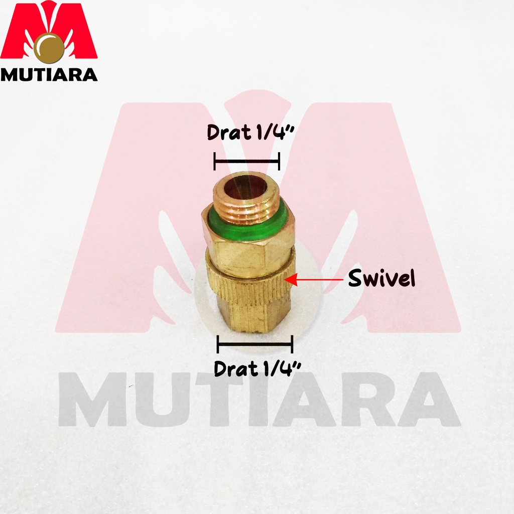 ANTI-Tangle swivel ANTI-WOLTED Compressor hose nozzle 1/4" thread water ...