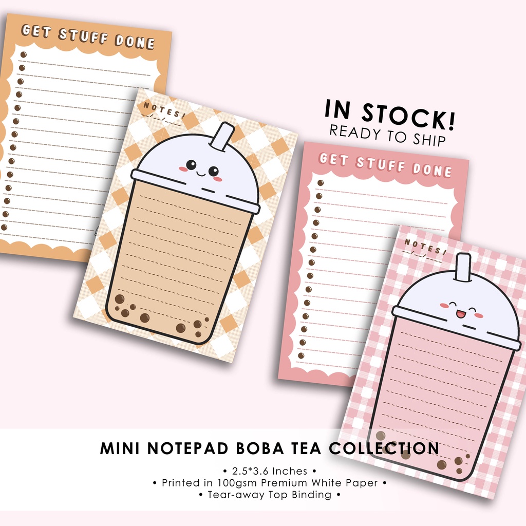 Mini Notepad Boba Tea Collection by Pisosheet | Shopee Philippines