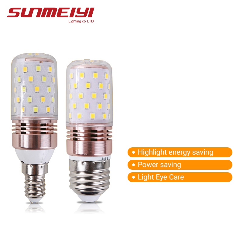 SUNMEIYI E27 E14 LED Bulb 3 Color Chandelier Candle Lamp Light LED Corn Light 220V LEDs Candle ...