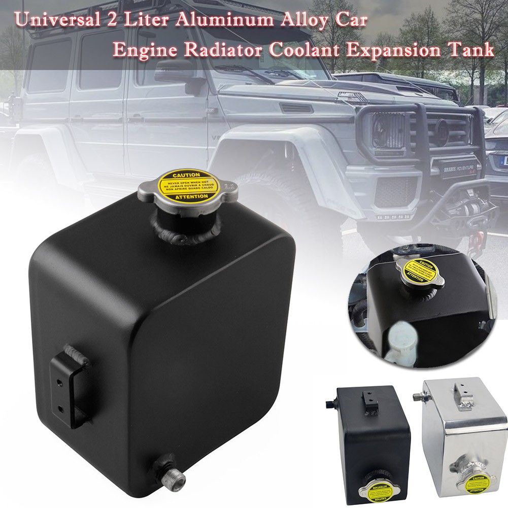 2L Litre Polished Alloy Header Expansion Water Tank & Cap WATER HEADER ...