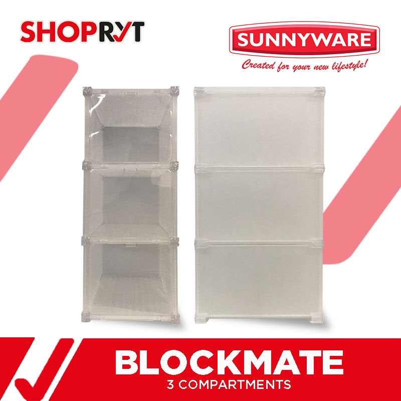 Sunnyware Blockmate 1 Set (3 Compartments) Collapsible Customizable ...