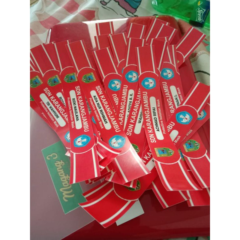 Faceshield Name Stickers (design According To 20 Sheets Of Minimum ...