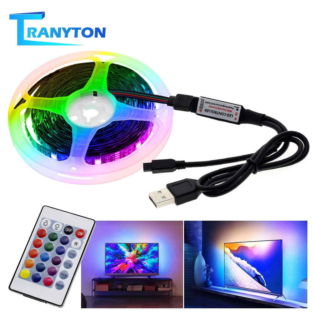 RGB Changeable USB LED Strip 5050 DIY Flexible LED Light Bluetooth Control / Music Control LED ...