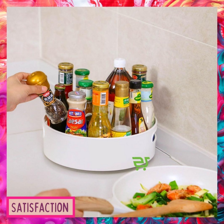 STSF 360° Rotating Rotatable Rotation Kitchen Storage Container Round ...