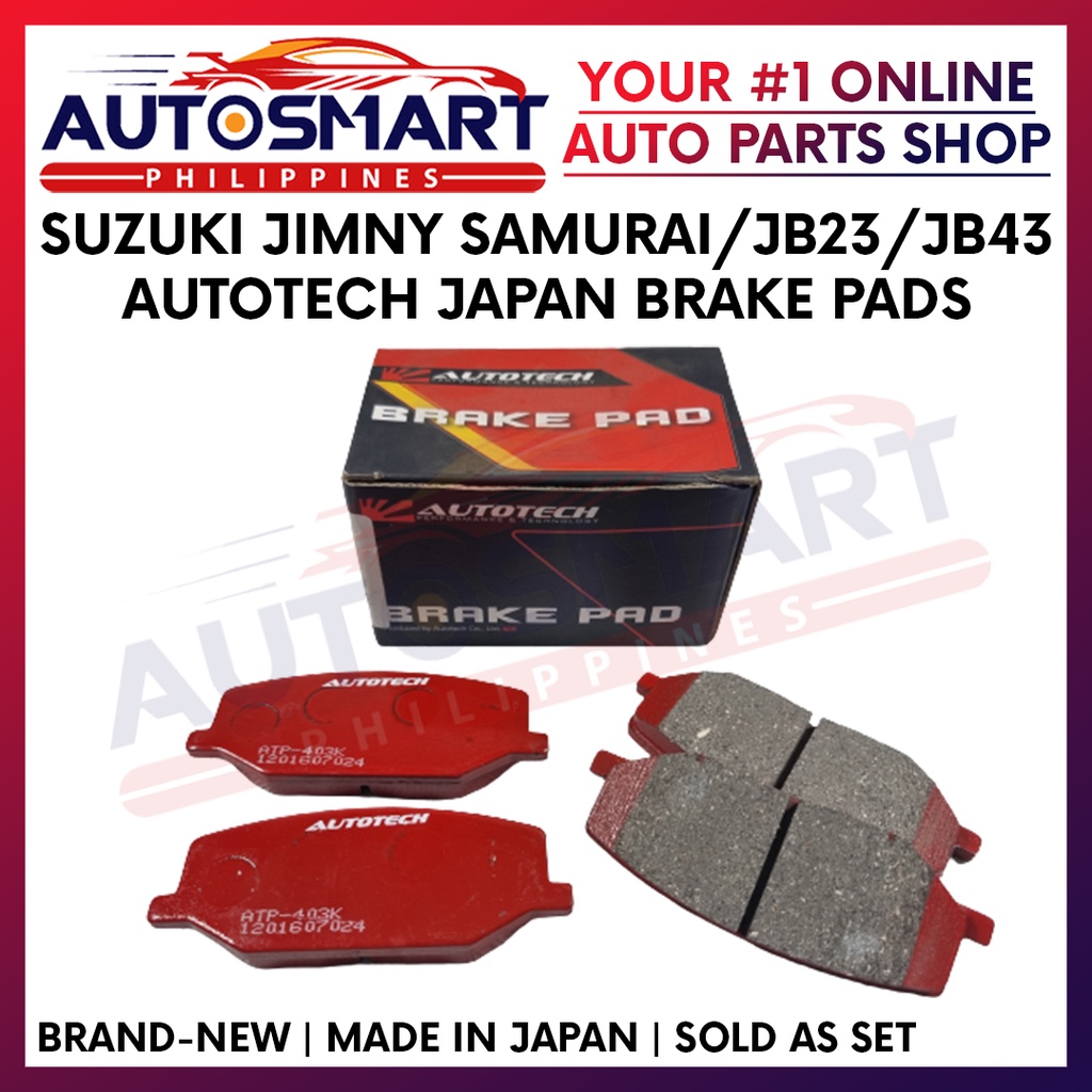 Suzuki Jimny Samurai/JB23/JB43 Autotech Japan Brake Pads | Shopee Philippines