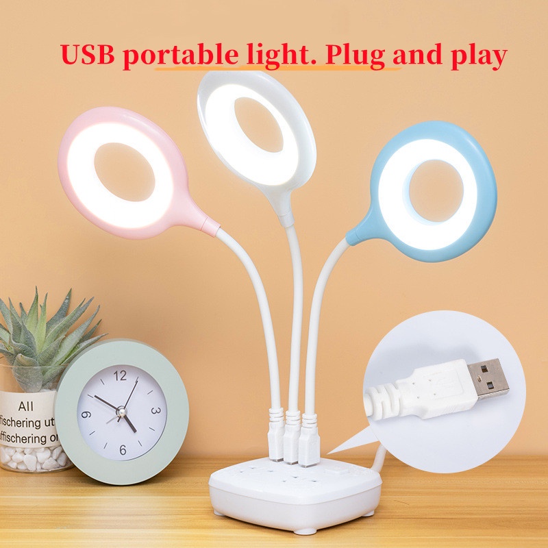USB Computer Desk Lamp LED Desk Lamp Foldable and Curved Study Room ...