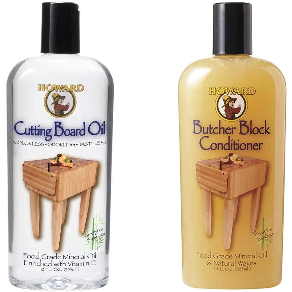 Howard Butcher Block Conditioner (355 mL) and Cutting Board Oil (355 mL ...