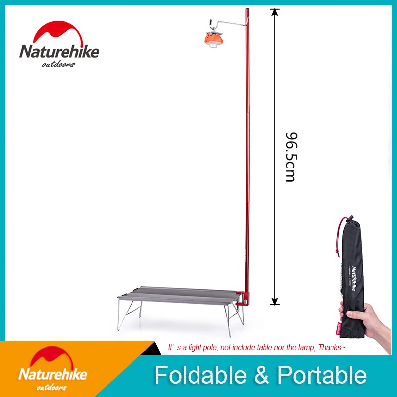 Naturehike Outdoors Portable Folding Lamp Pole Stand Ultralight Compact ...