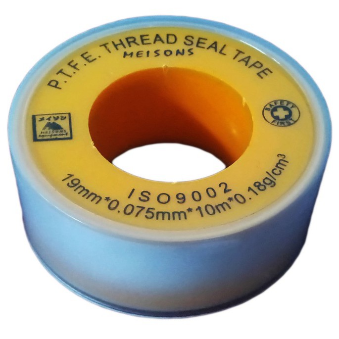 BUDGET GRADE TEFLON TAPE 3/4" X 0.075MM X 10 METERS X 0.18 DENSITY ...