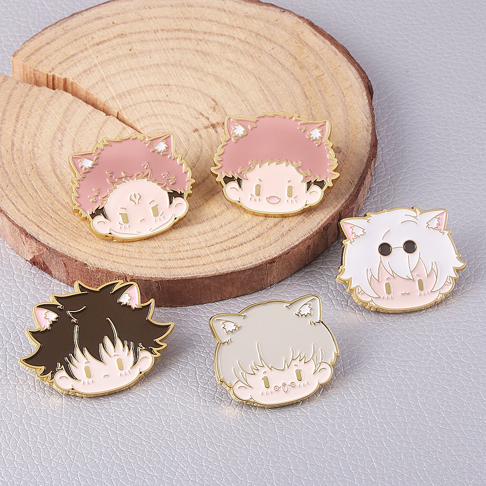 Jujutsu Kaisens Enamel Pin Cartoon Kawaii Gojo Satoru Fushiguro Megumi ...