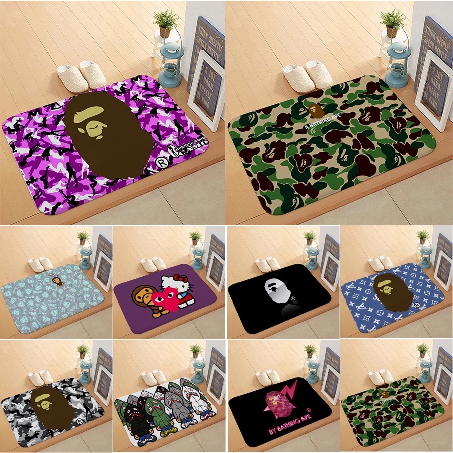 Bape Printed Floor Carpet For Kids Room Bedroom Decoration Balcony Anti ...