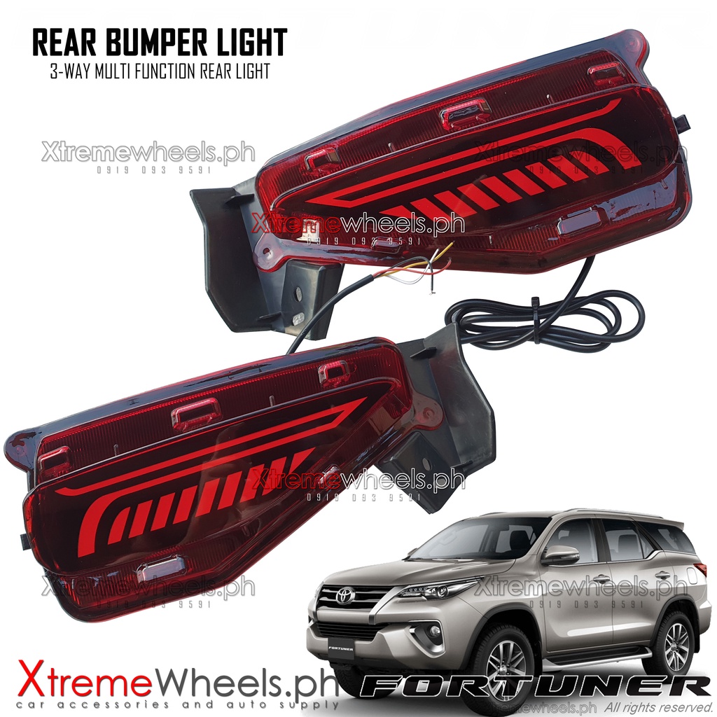 Fortuner 2016 to 2025 New Designed Lexus Type Rear Bumper Light Multi ...