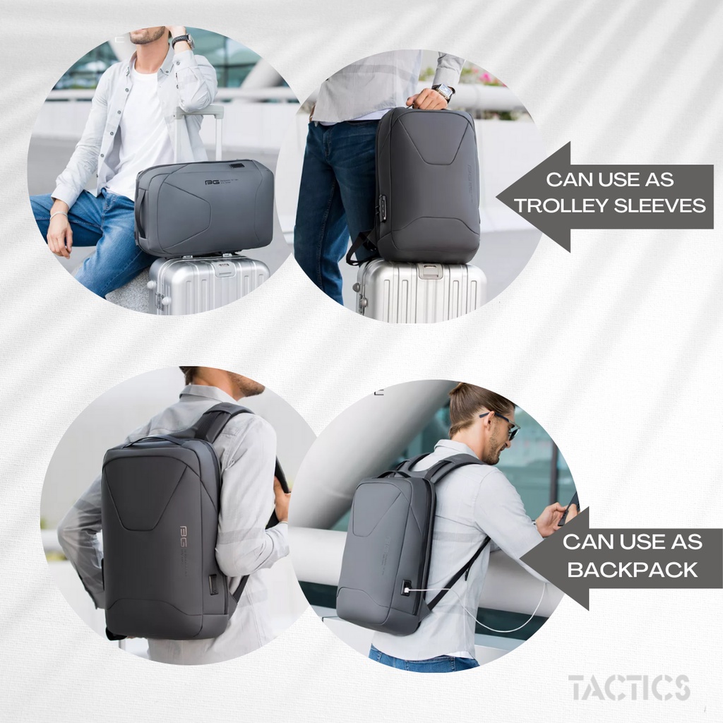 Tactics Aviator Backpack Laptop USB Charging port Travel Waterproof ...