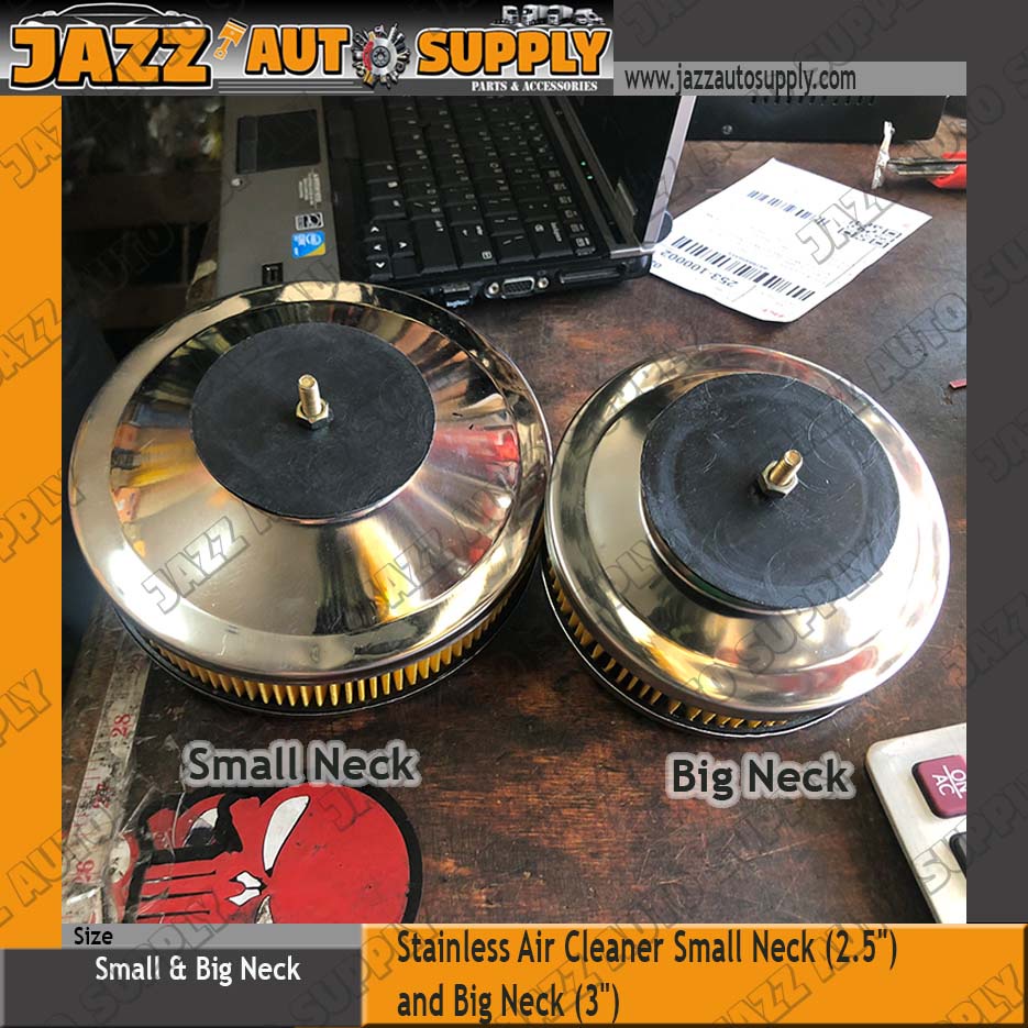 Stainless Air Cleaner Small Neck (2.4approx) and Big Neck (2.7approx ...