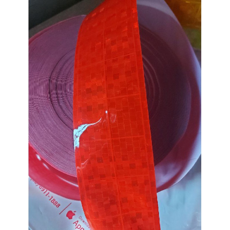 PVC reflector color red P28/meter size 2" | Shopee Philippines