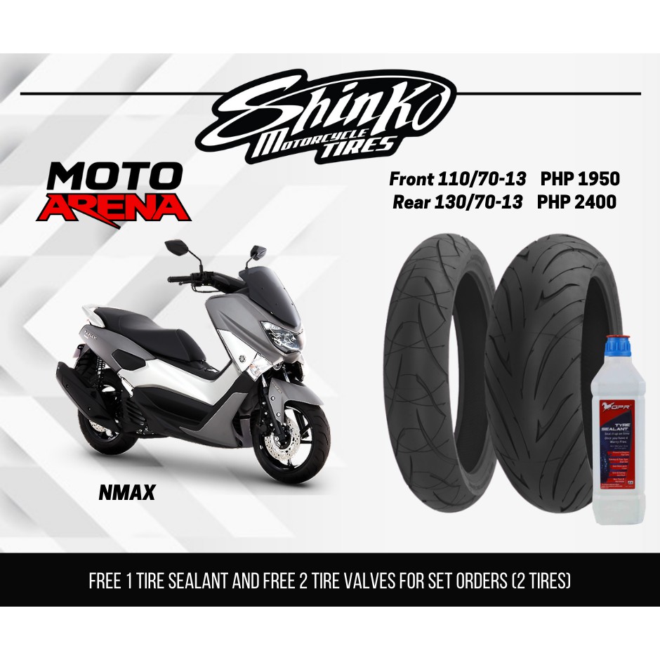 NMAX TIRES SHINKO VERGE 016 TUBELESS | Shopee Philippines