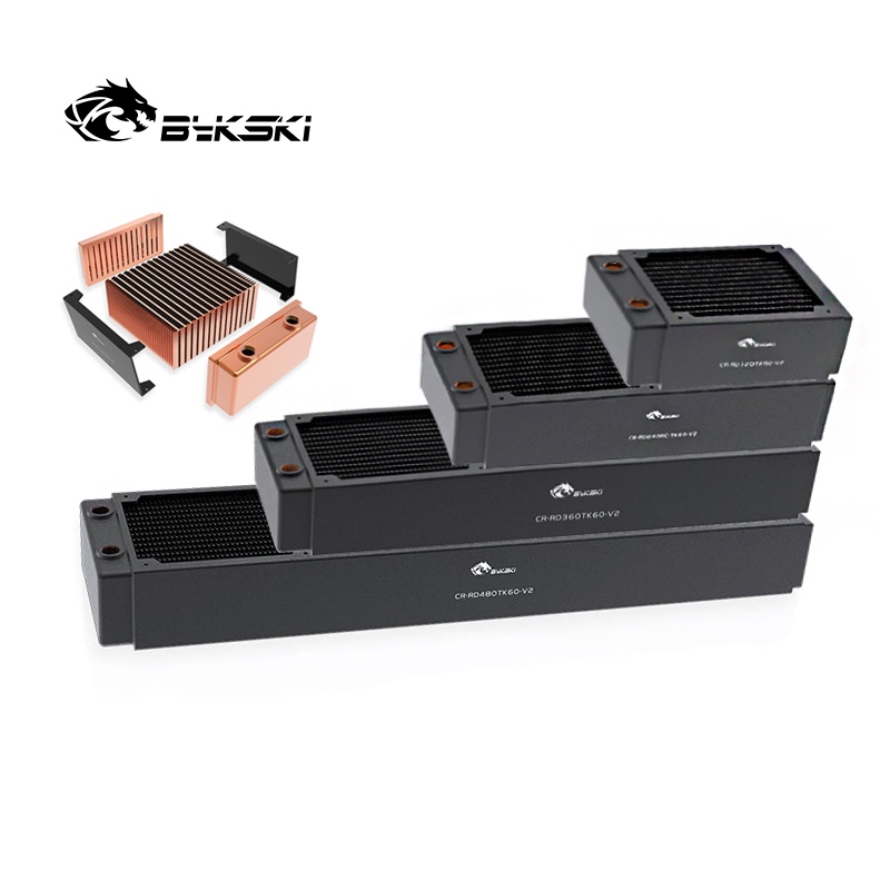Bykski 60mm Thick Full Copper Radiator PC Water Cooling Radiator ...