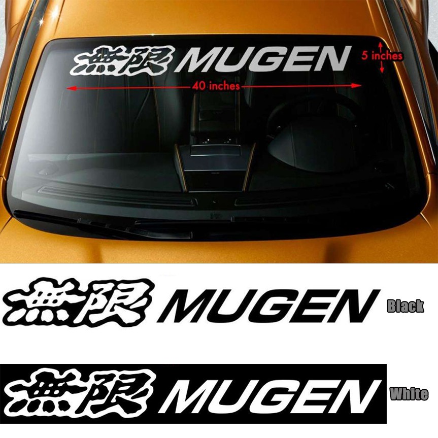 Car Vinyl Sticker Mugen Power Windshield 40x5" DIY install | Shopee ...
